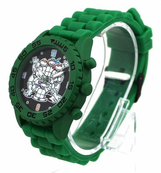 Teenage Mutant Ninja Turtles TMNT Group Shot Green Rubber Strap Watch ...